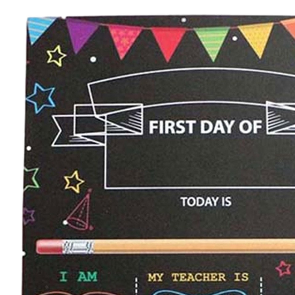 First Day Last Day of School Chalkboard Double Sided Kindergarten Photo ...