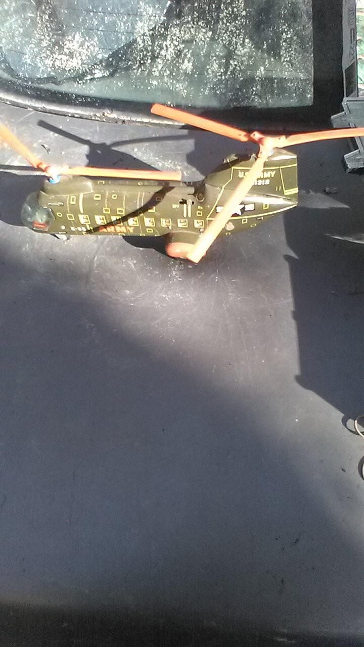 ALPs Vintage 14" Tin Lithograph Battery Operated Army Helicopter With ...