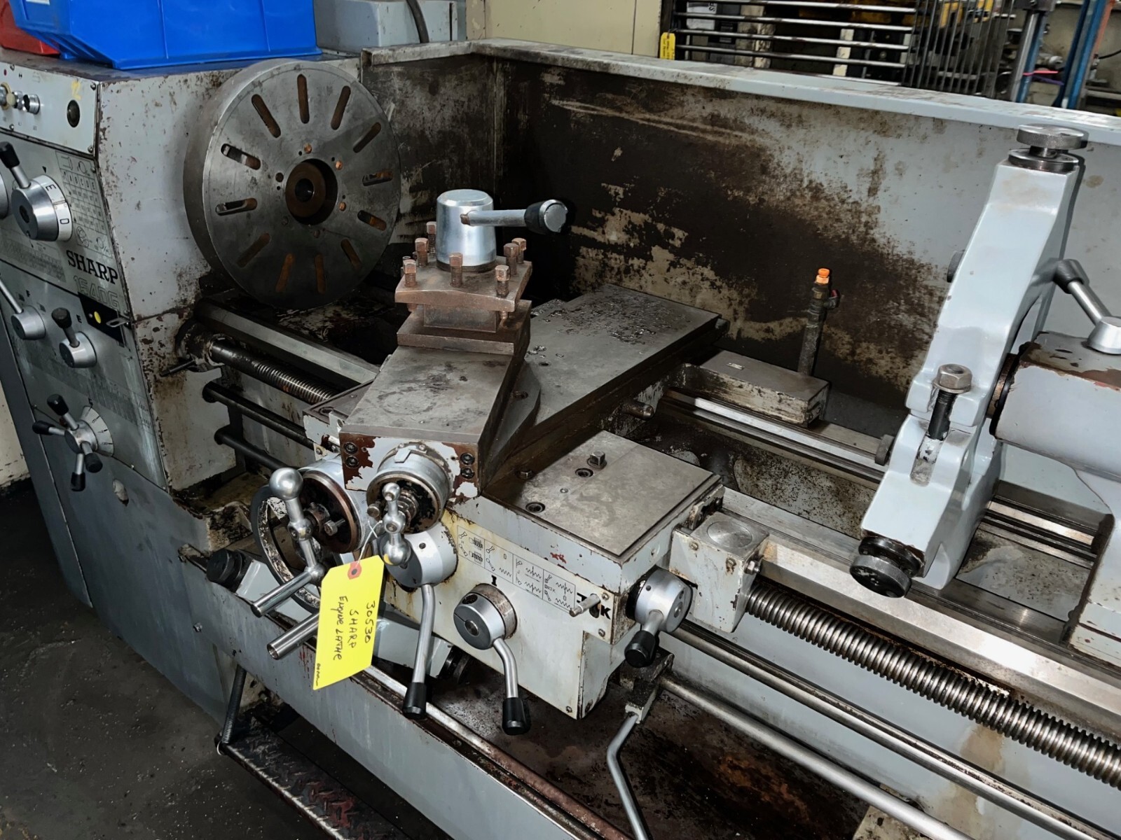15/20" x 40" SHARP "1540G" GEARED HEAD GAP ENGINE LATHE w/INCH METRIC ...