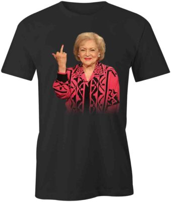 Betty Middle Finger TShirt Tee Short-Sleeved Cotton CLOTHING FUNNY ...