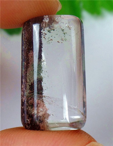 25x15x9mm Natural Pink&green Ghost Crystal Quartz Trapezoid Pendant ...