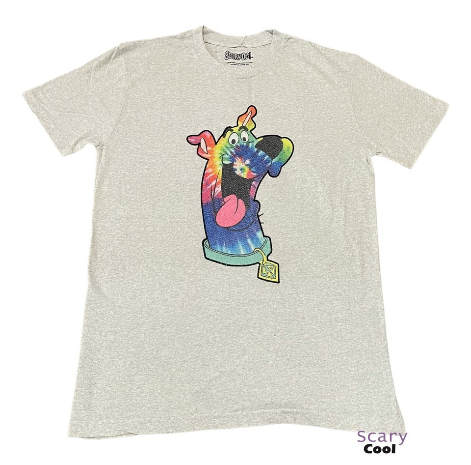 New Scooby Doo Texture Tie Dye Mens Vintage Throwback T-Shirt | eBay