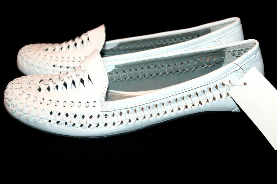 Basic Editions Women's Sudie White Flat Casual Comfort Loafer Shoes | eBay