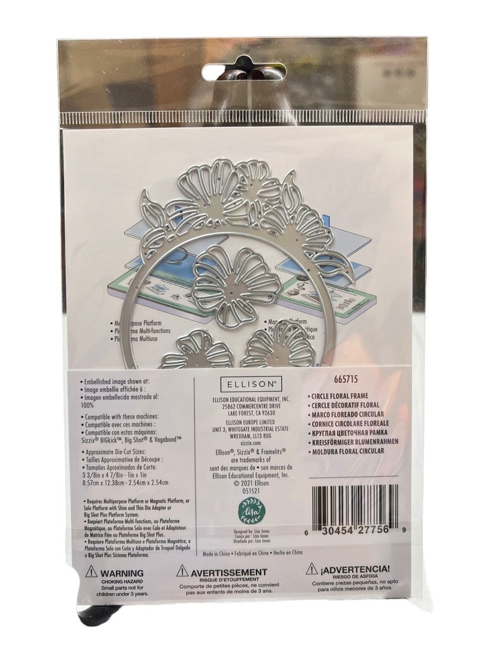Sizzix Framelits Die Cutting Templates Circle Floral Frame By Lisa ...