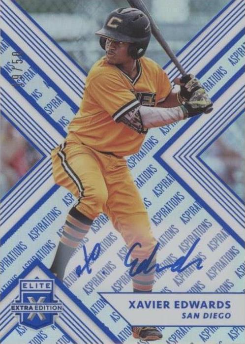 2018 Panini Elite Extra Edition - Xavier Edwards #37 Aspirations Blue ...