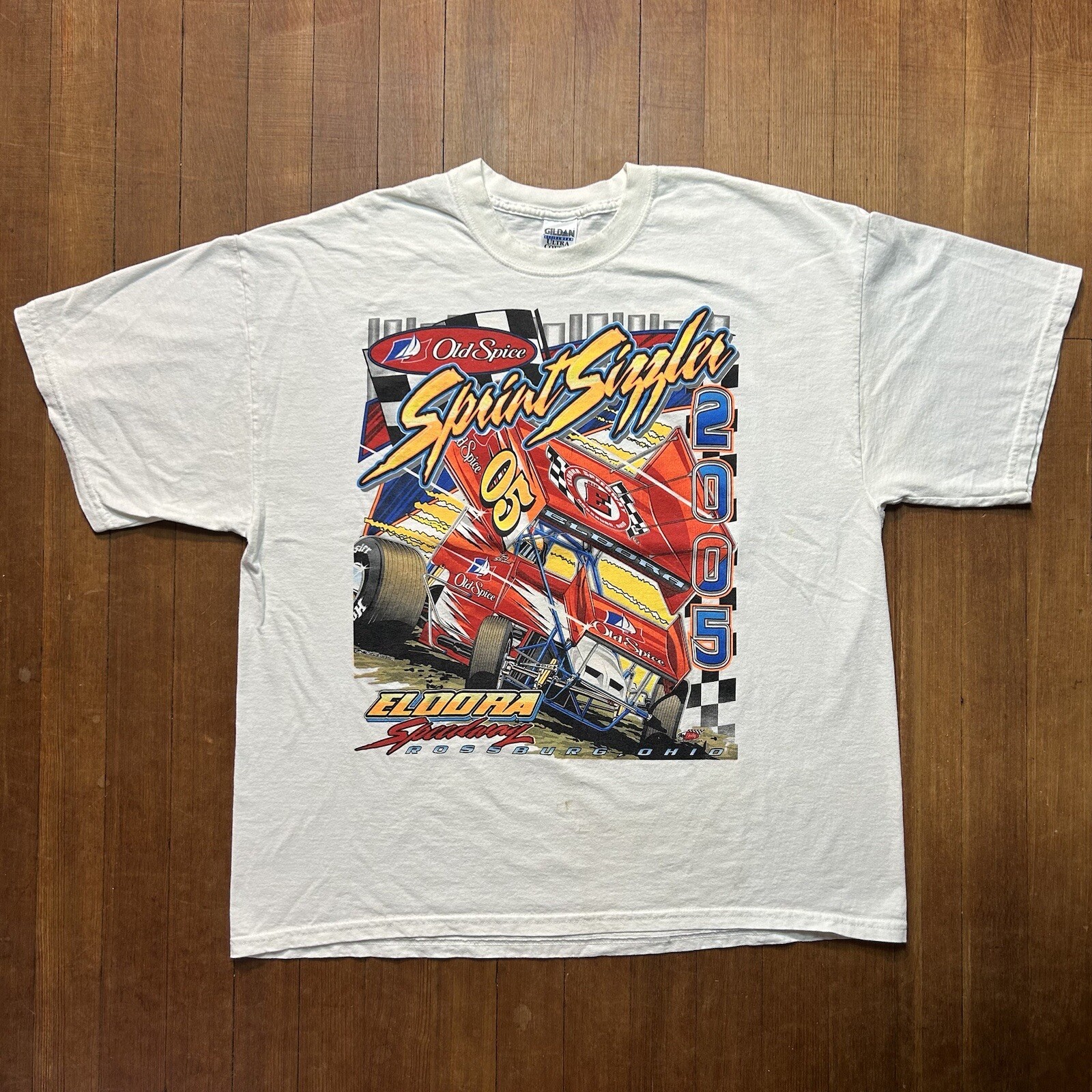 Vintage 2005 Eldora Speedway Old Spice Racing Tee Siz… - Gem