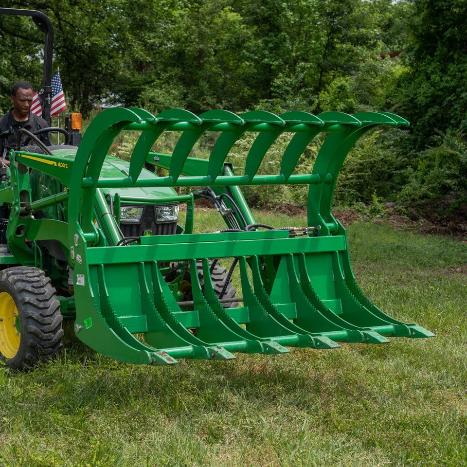 Titan Attachments 84" HD Root Grapple Rake Attachment Fits John Deere ...