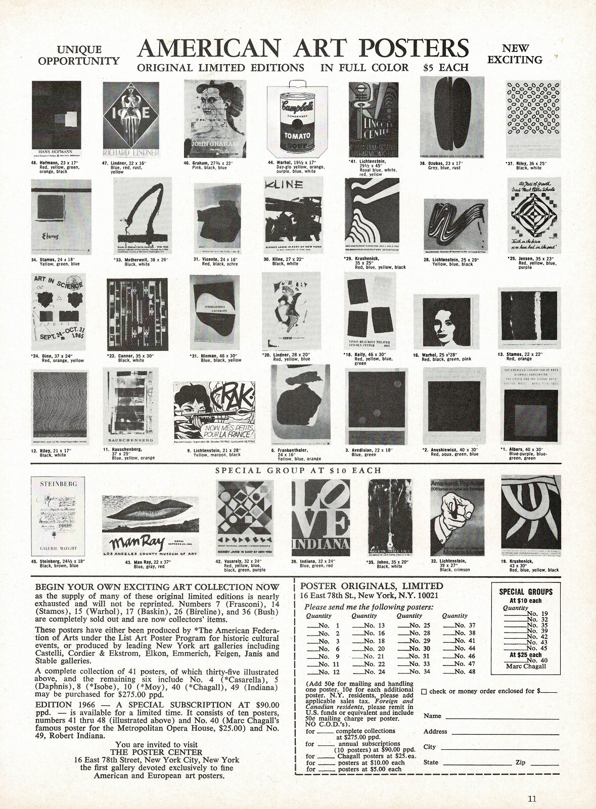 1960s Vintage Pop Art Artist Poster Promo Print Ad Original (Version C ...