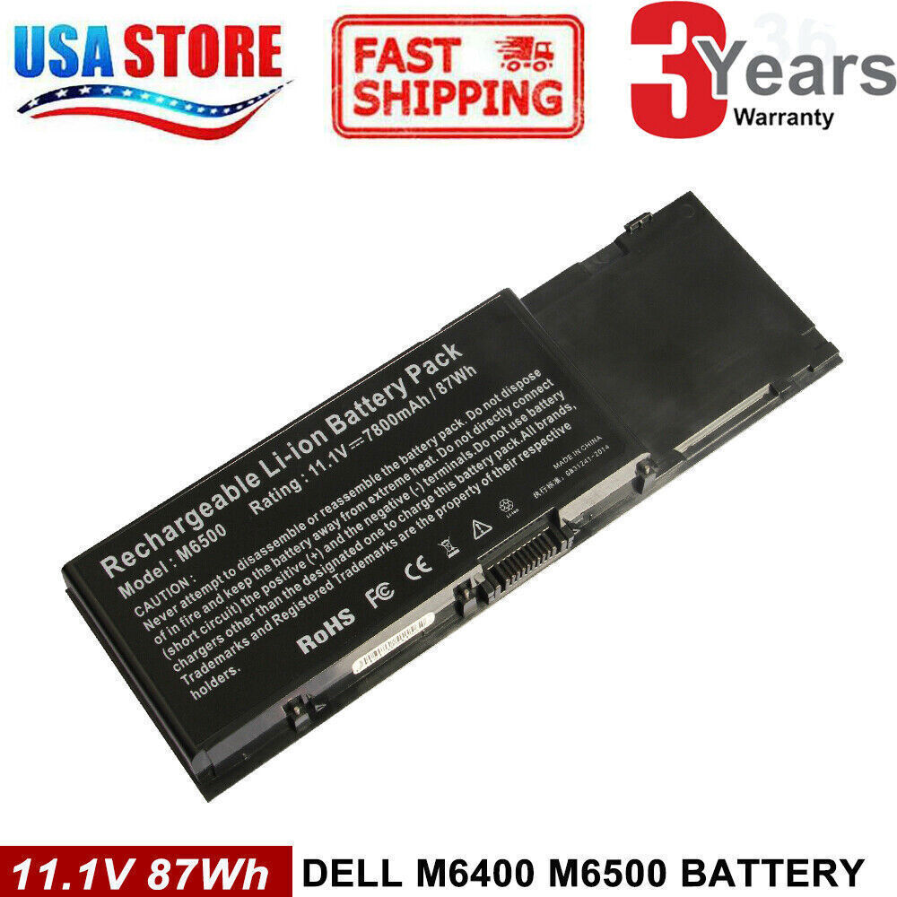 8M039 Battery for Dell Precision M2400 M4400 M6400 M6500 C565C 03M190 9 ...