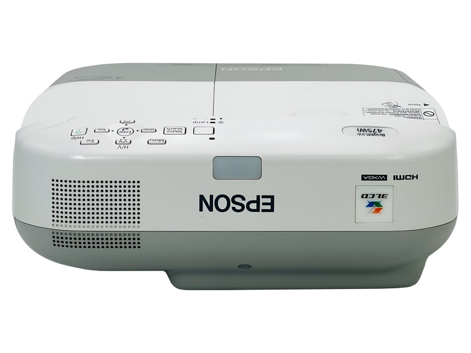 Epson BrightLink 475Wi 3LCD Projector Ultra Short Throw Only 367 Hours ...