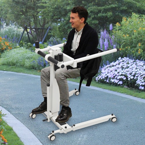 Electric Patient Lift Transfer Chair Foldable Wheelchair Load 130kg ...