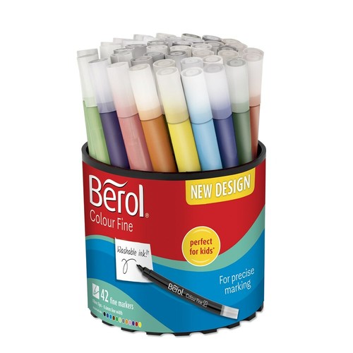 Berol Colourfine Pens Assorted (Pack of 42) CFT S0376490 | eBay UK