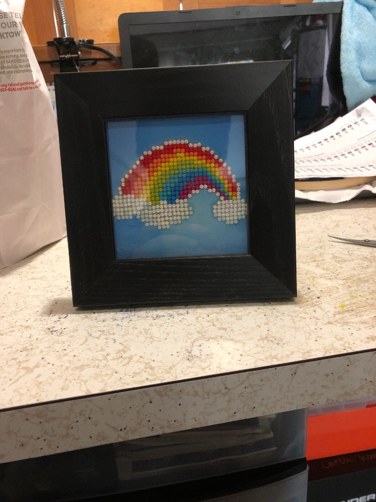 Finished And framed Rainbow Diamond Painting | eBay