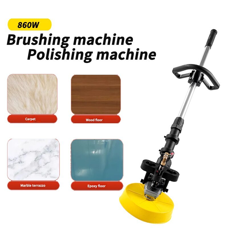 Electric Concrete Ground Brushing Machine 860W Floor Polishing Tools ...