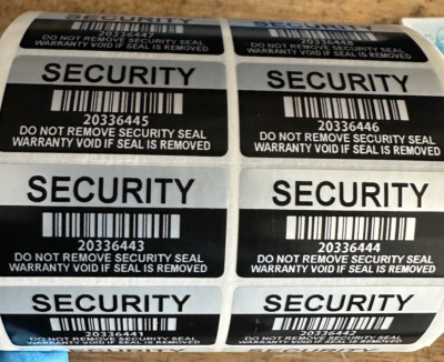 100 Warranty Void BAR-CODE Hologram Security Label Stickers Tamper ...