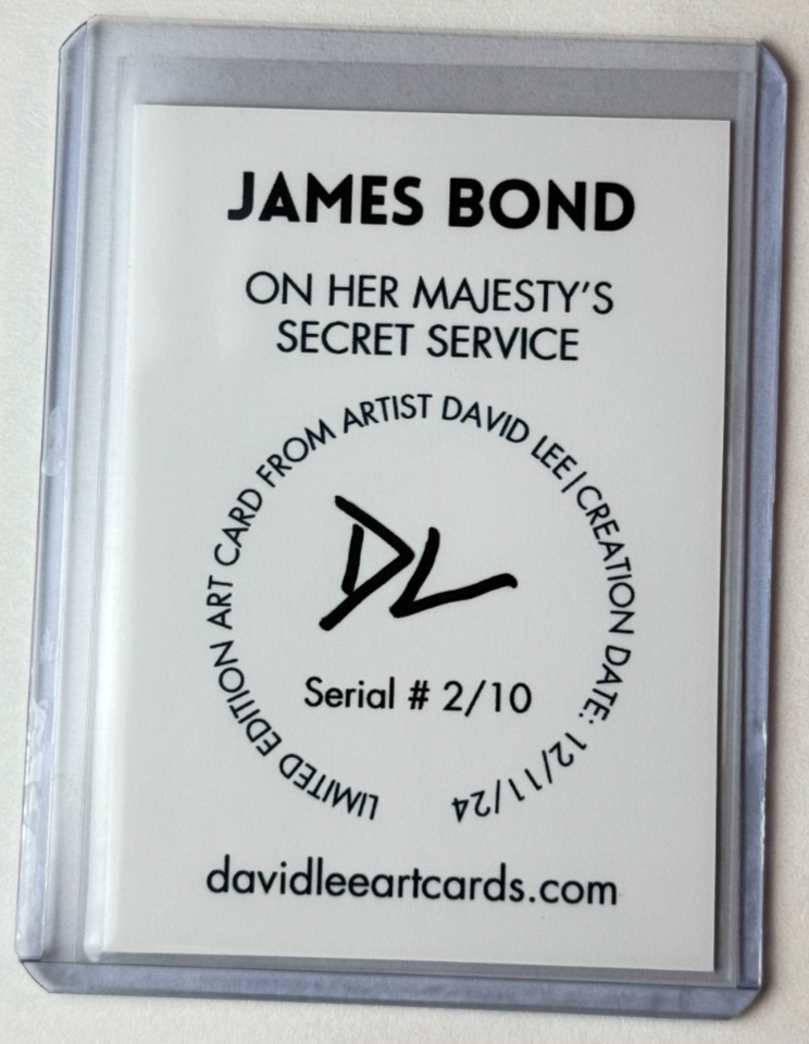 James Bond Artist Signed "On Her Majesty's Secret Service" Trading Card ...
