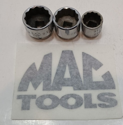 65 MAC Tools 3Pc 3/8Dr 12Pt Shallow Sockets 15/16" - 7/8" - 11/16" Used | eBay