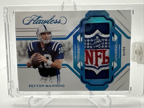 2023 Flawless Peyton Manning Patches NFL Shield Platinum #1/1 Colts | eBay