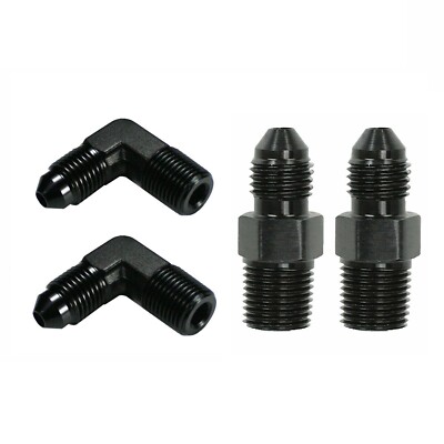 90 Degree 4AN 6AN 8AN 10AN to 1/4 3/8 1/2 NPT Male Fitting Straight ...