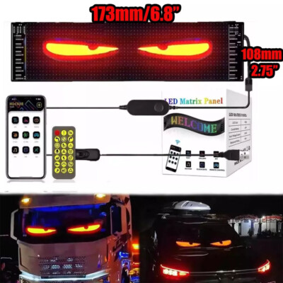 Devil LED Eyes Windshield Light Strip Soft Screen For Car Truck SUV 70 ...