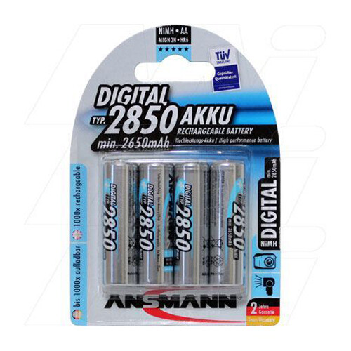 Ansmann AA 2850 mAH Ni-MH Rechargeable Batteries Ansmann | eBay Australia