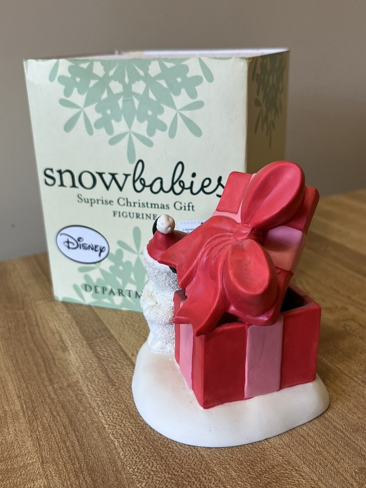 Vtg 2013 Dept 56 Snowbabies Figure w/ Box Disney Pluto Surprise Gift | eBay