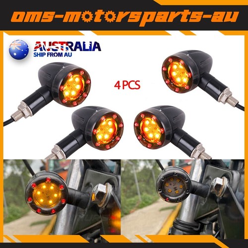4 PC LED Motorcycle Indicators Blinkers Turn Signal Light Brake Lamp ...