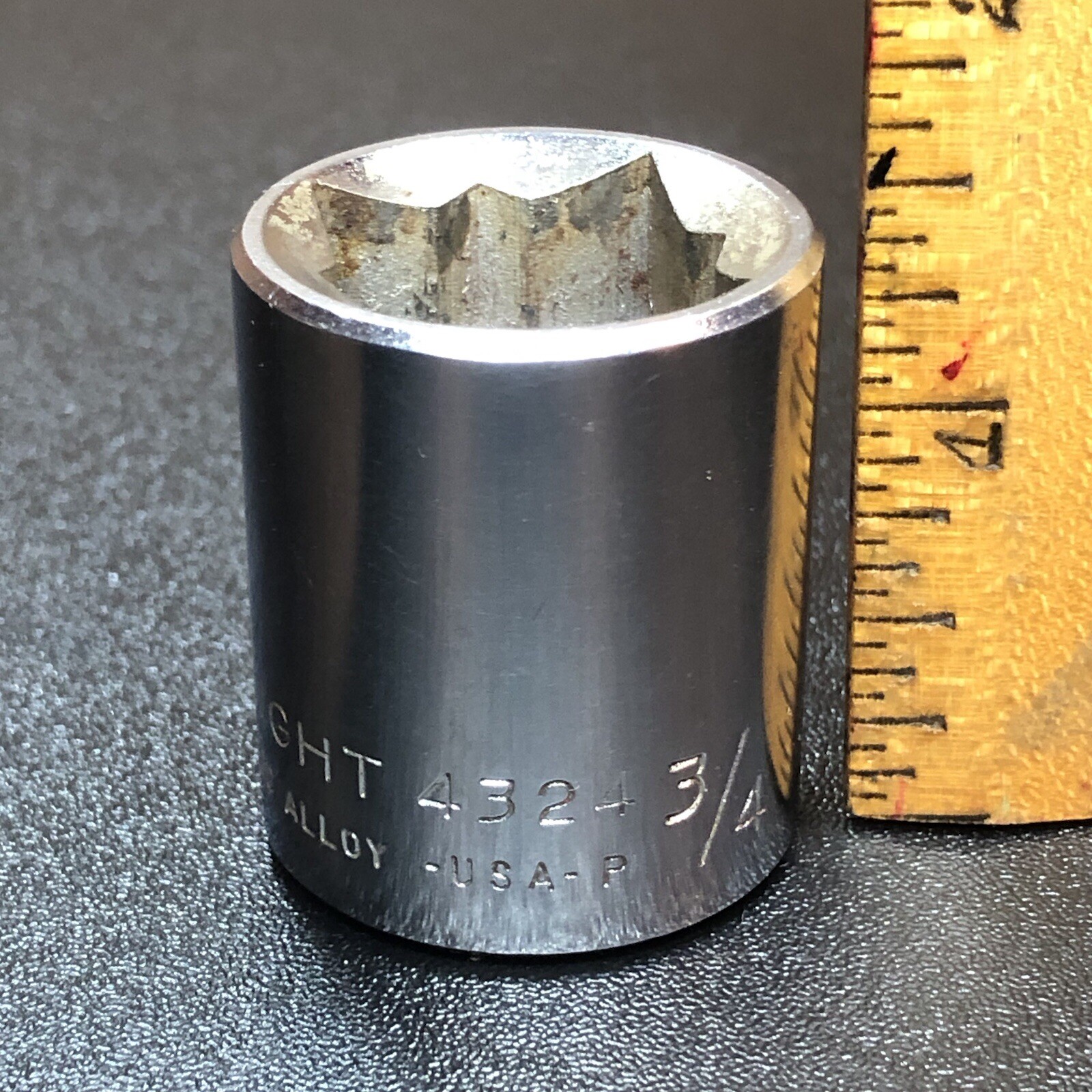 Wright Tool 1/2" Drive Ten 10 Point Socket 3/4” USA #4324, replacement ...