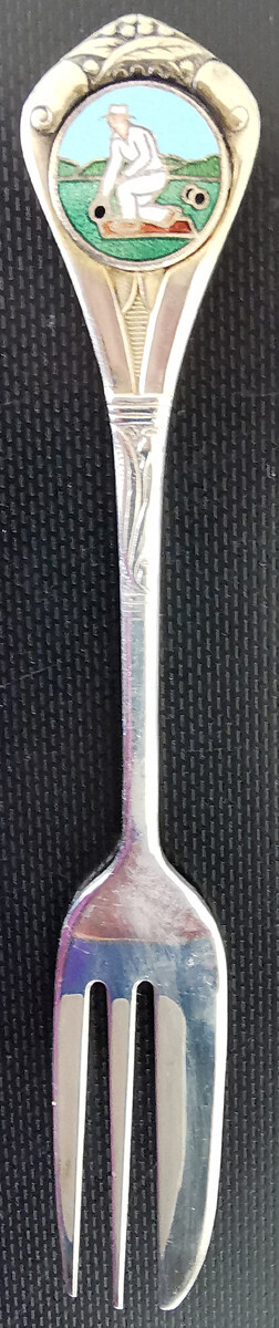 Lawn Bowl Male Stokes EPNSA1 Enamel Plaque Souvenir Fork VGC #597 | eBay
