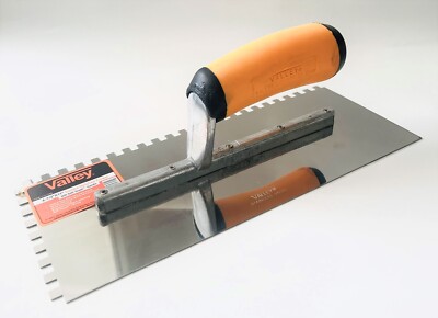 11" x 4.5" Professional Square Notch Trowel, Sofe-Touch Handle ...