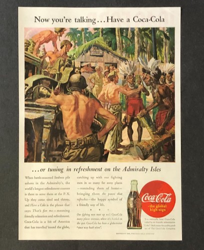1945 Coca Cola Advertisement Military Admiralty Isles Natives Coke Vtg ...