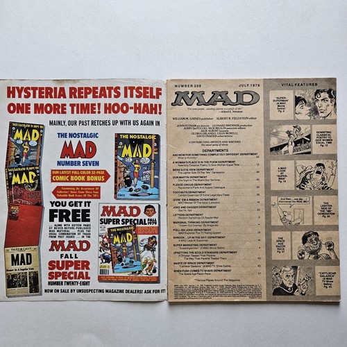 Vintage Lot Of 2 MAD Magazines Oct 1977 ROCKY July 1979 SUPERMAN Humor ...