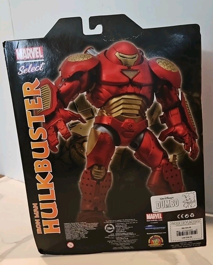 IRON MAN Marvel Diamond Select Hulkbuster Figure Disney Store Exclusive ...