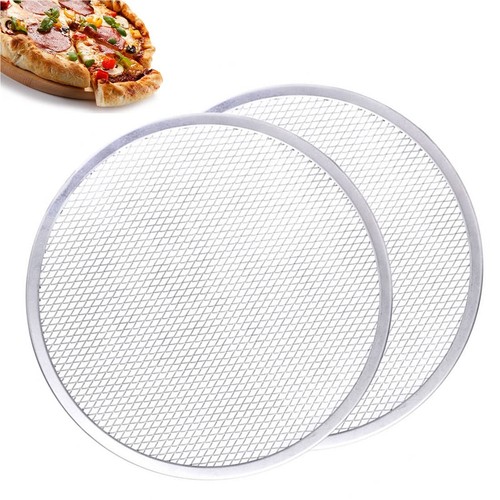 Pizza Screen12 inch Seamless-Rim Aluminum Nonstick Pizza Screen Pack of ...
