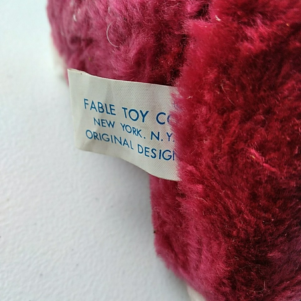 Vintage Plush Toy 1966 Fable Toy Co. Raccoon Purple Foam Stuffed Animal ...