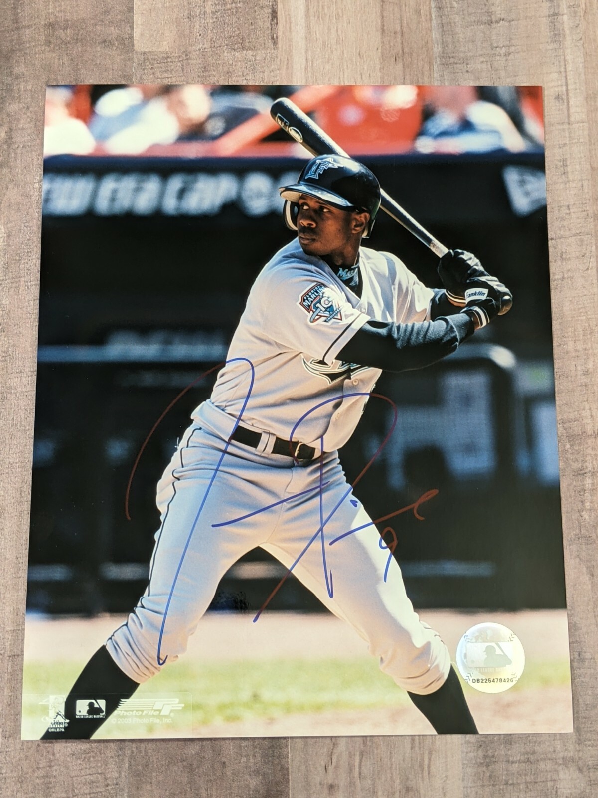 Juan Pierre Signed 8x10 Photo File COA Florida Marlins Dodgers White ...