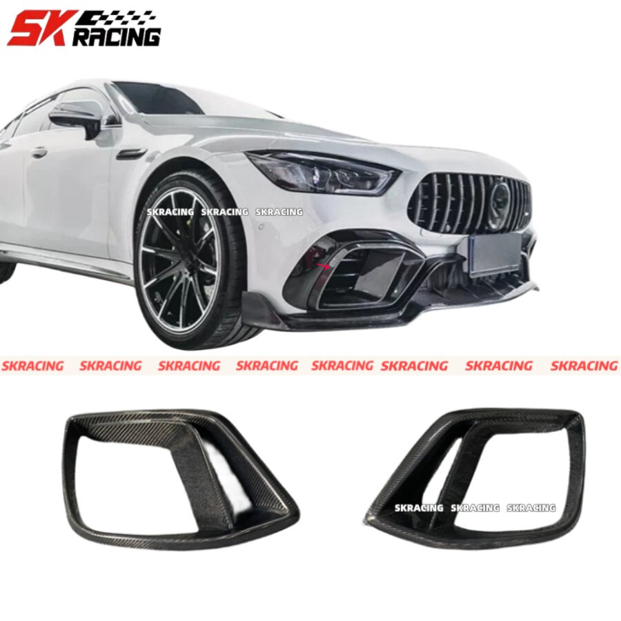 Carbon Fiber Front Bumper Air Vent Body kit For 2019-2021 Mercedes Benz ...