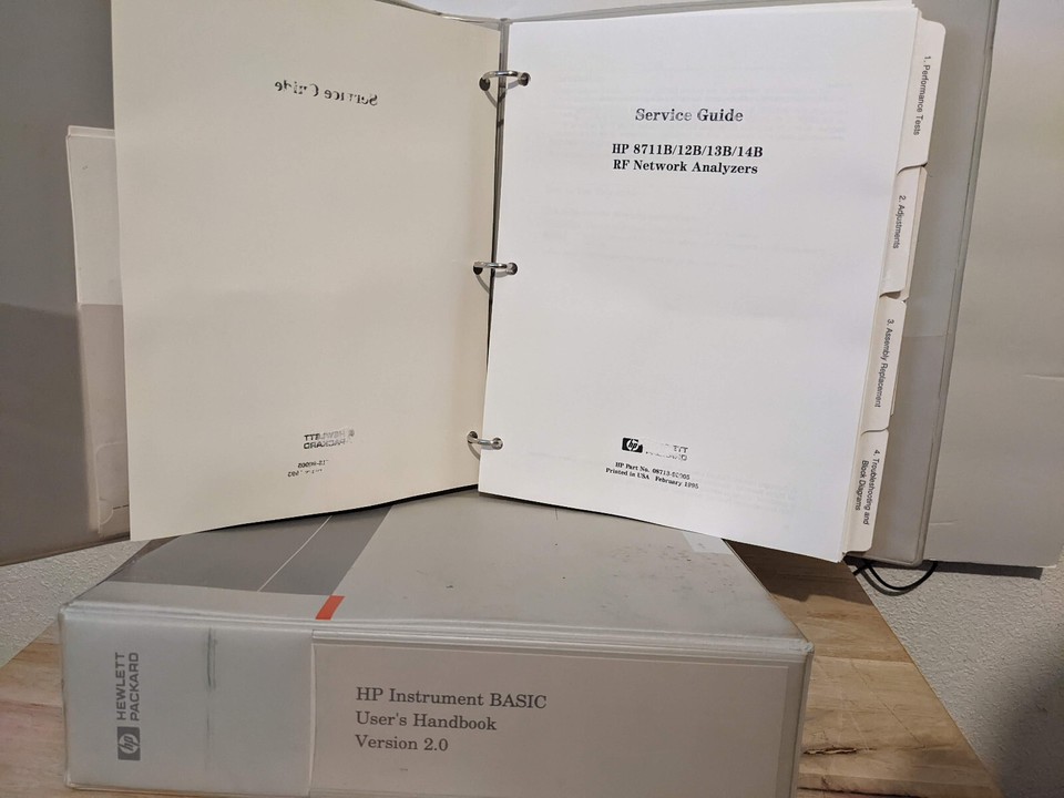 HP 8711B and 8713B RF Network Analyzers User's Guide &user Handbook Ver ...