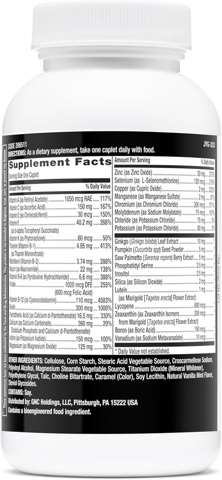 GNC Mega Men Essentials 50-Plus One Daily Multivitamin, 60 Tablet | eBay