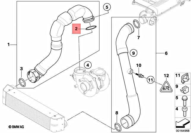 Genuine OEM BMW E46 E60 E61 E70 E90 E91 Pre Formed Seal For Turbine ...