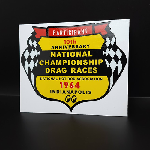 1964 INDIANAPOLIS DRAG RACES Vintage Style DECAL, Vinyl car STICKER ...
