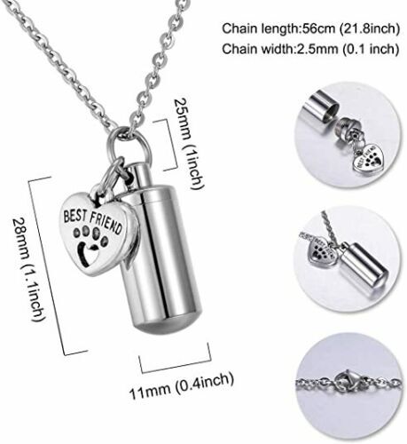 Cremation Ash Holder Urn Necklace Ashes Keepsake Pendant Memorial ...