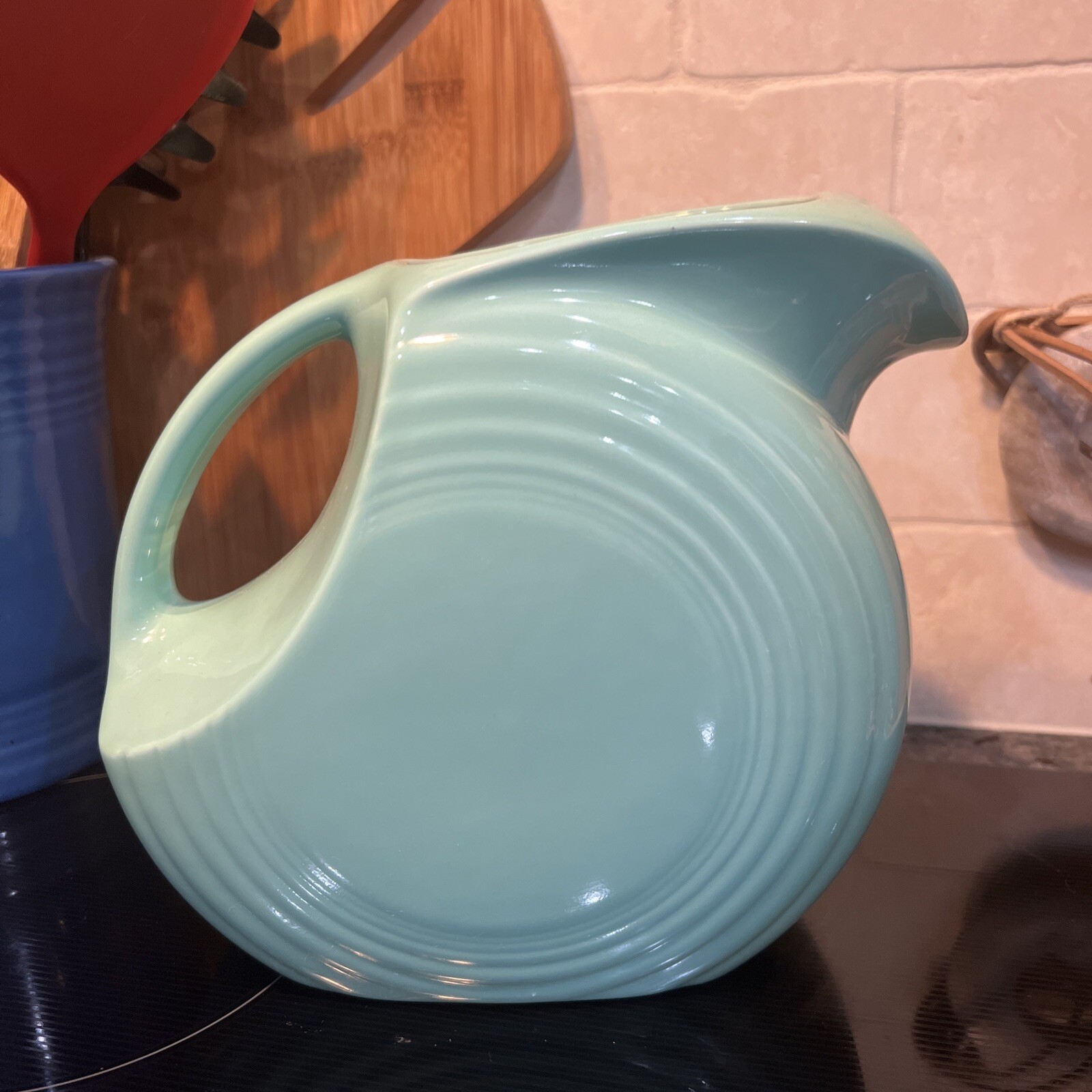Fiesta Large Disc Pitcher Sea Mist Green 67.25 oz Retired Fiestaware ...
