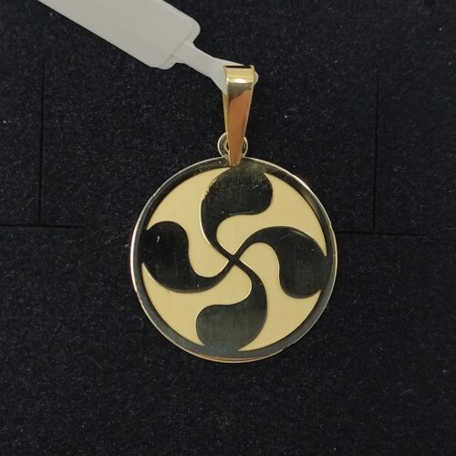 Pendant Gold 18k 750 Mls. Medal Lauburu 19 MM | eBay Australia