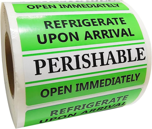 Self Adhesive Warning Shipping Mailing Labels/Stickers - PERISHABLE ...