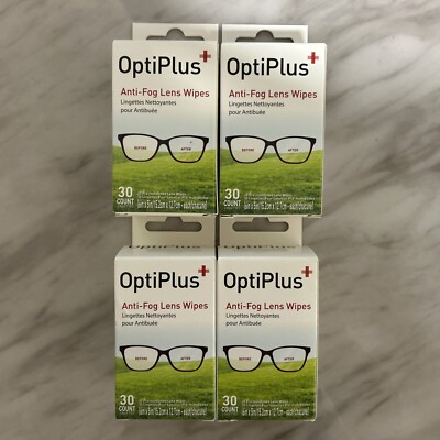 OptiPlus 30-Count Anti-Fog Lens Wipes for all Eyewear (4-Pack) | eBay
