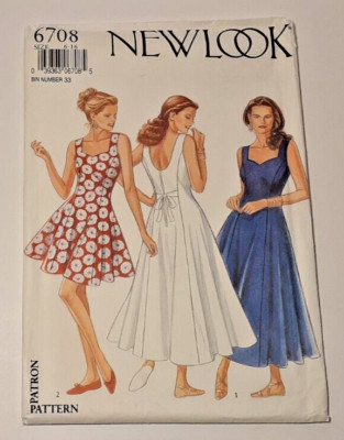 VTG New Look Sewing Pattern 6708 Misses Dresses Size 6-16 Uncut | eBay