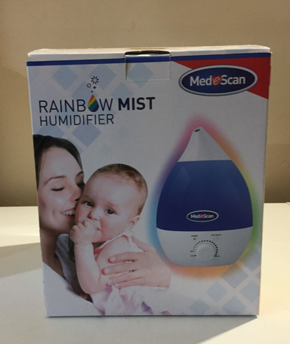 Medescan Rainbow Mist Ultrasonic Cool Mist Humidifier adjustible vapour ...