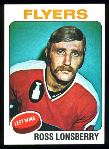 1975-76 OPC O PEE CHEE #110 ROSS LONSBERRY NM PHILADELPHIA FLYERS ...