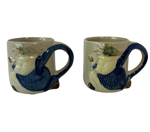 Vintage Lot Of 2 Cassandra Good Luck Kitchen Witch Coffee Mugs 1980s ...